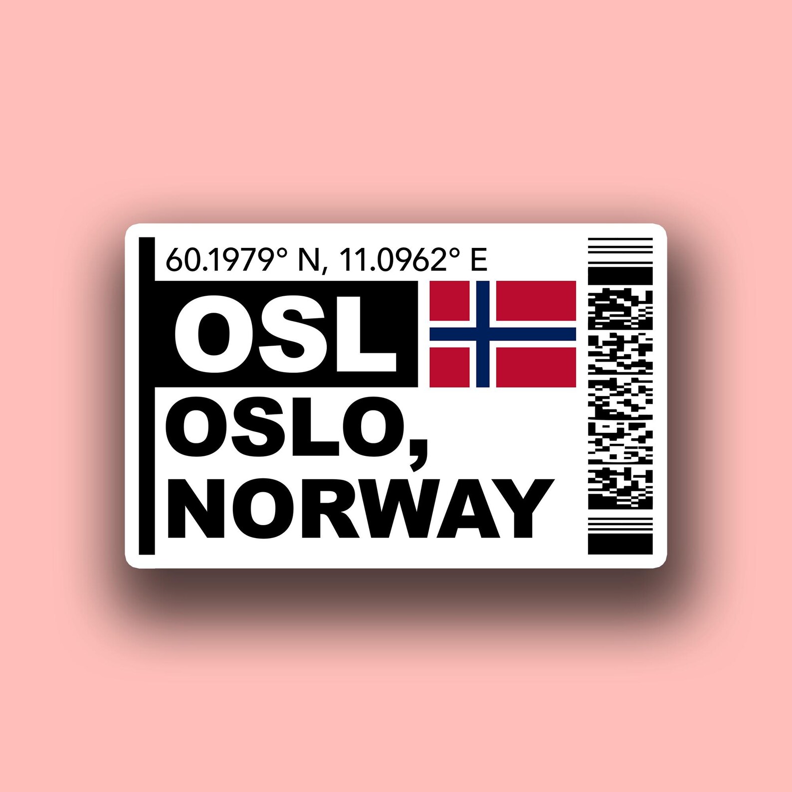 OSL Oslo Boarding Pass Glossy Travel Sticker | Norway Travel Sticker ...
