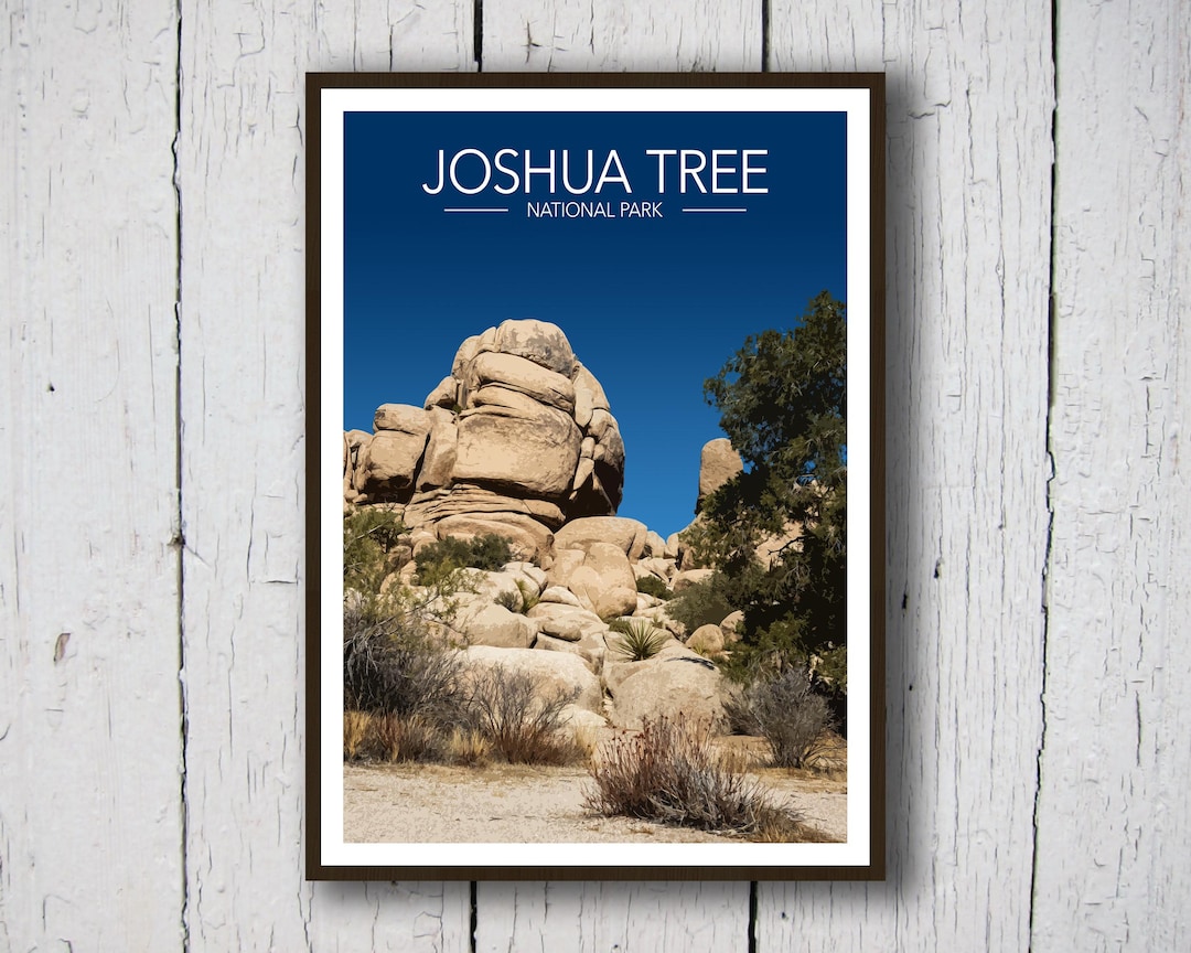 Stylised Joshua Tree A4 Glossy Print California Poster Retro Joshua ...
