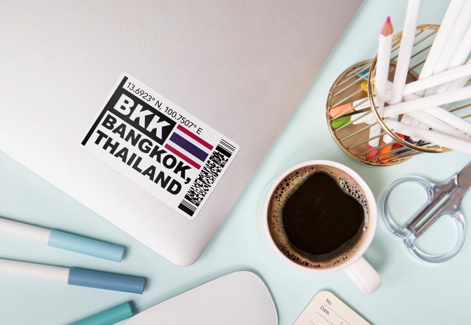 BKK Bangkok Boarding Pass Glossy Sticker | Thailand City Travel Sticker ...
