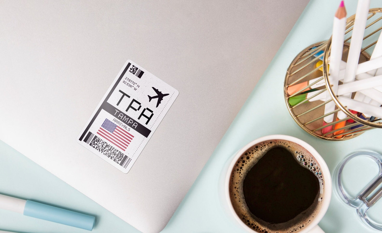 TPA Tampa, Florida Airport Boarding Pass Glossy Sticker | Airport ...