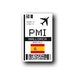 PMI Mallorca, Spain Boarding Pass Glossy Travel Sticker | Palma De ...