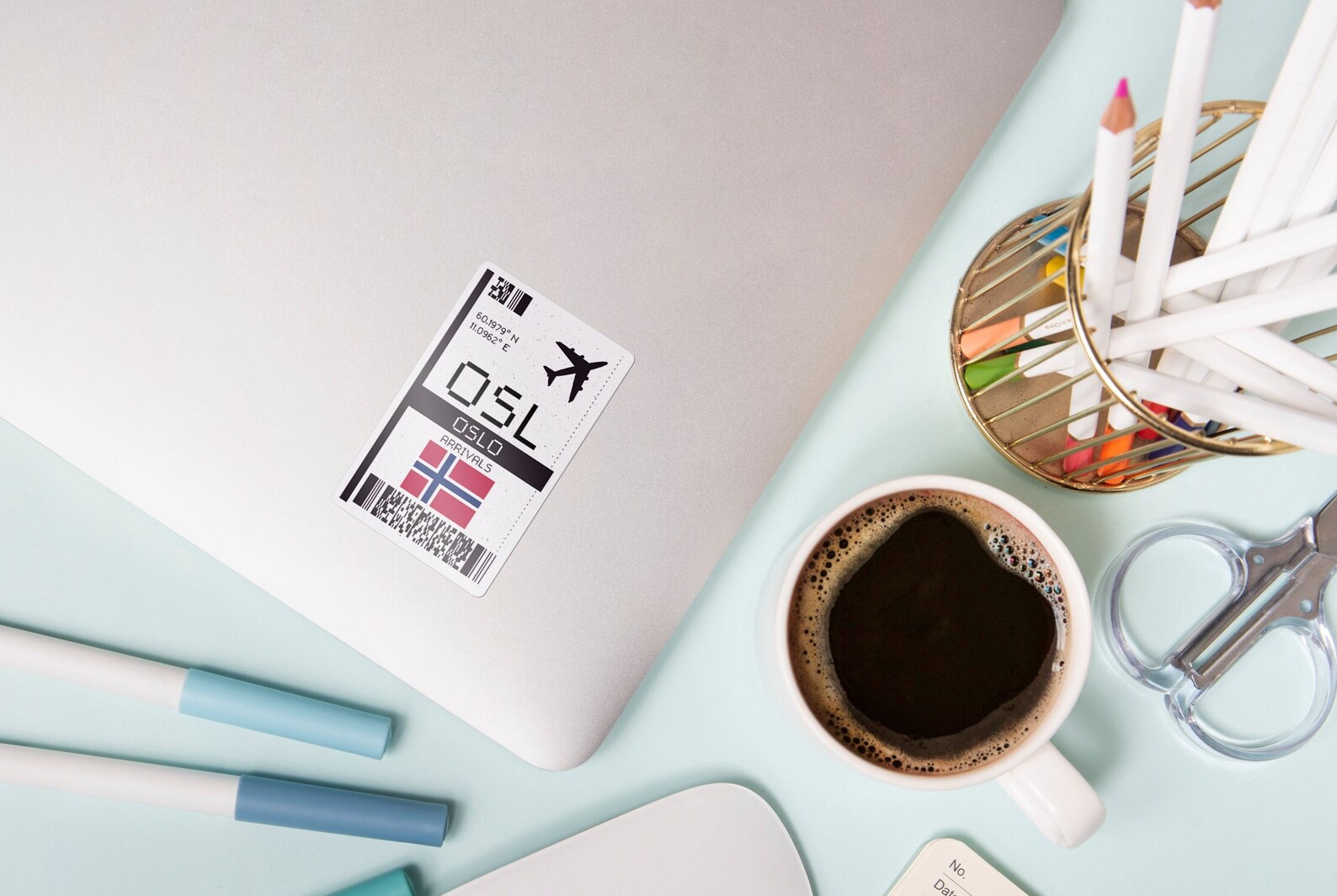 OSL Oslo, Norway Boarding Pass Glossy Sticker - Norwegian Airport ...