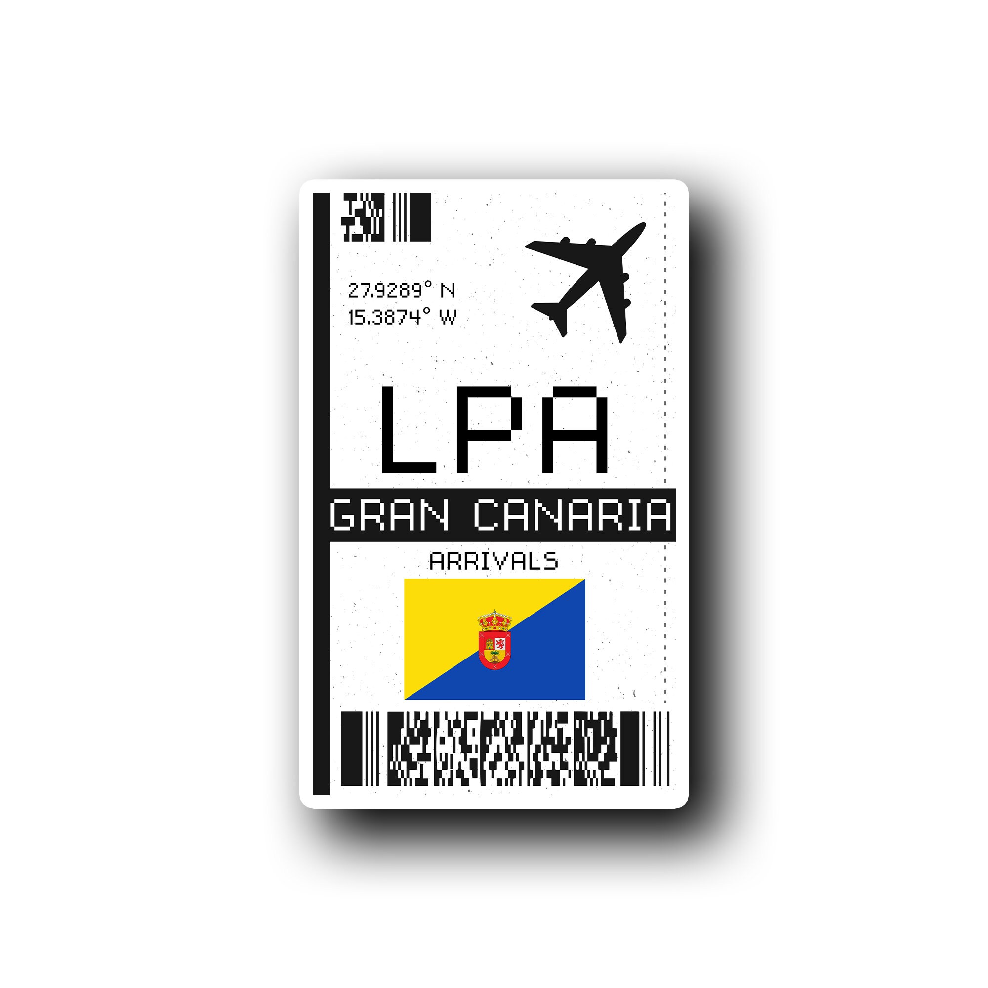 LPA Gran Canaria Boarding Pass Glossy Travel Sticker | Canary Islands ...