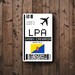 LPA Gran Canaria Boarding Pass Glossy Travel Sticker | Canary Islands ...