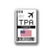 TPA Tampa, Florida Airport Boarding Pass Glossy Sticker | Airport ...