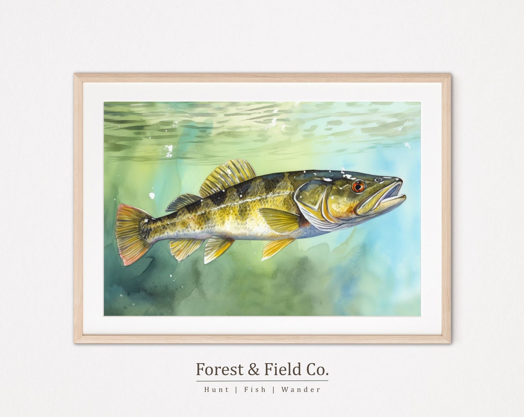 Elegant Walleye Wall Art Printable Digital Download for - Etsy