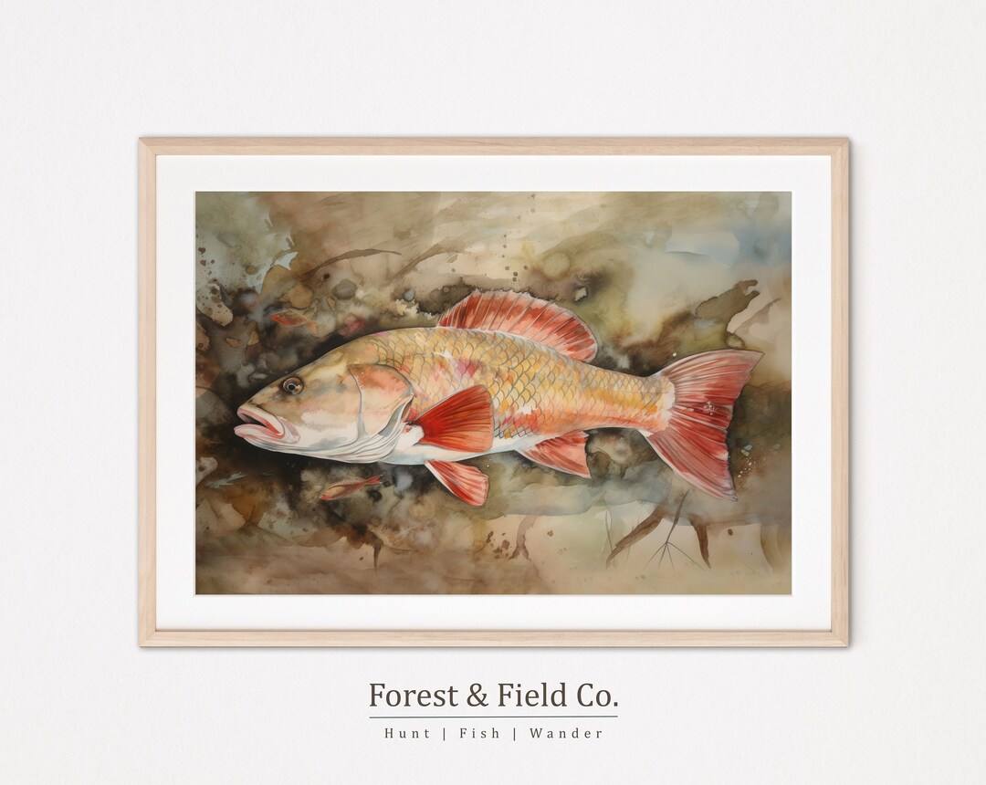 Redfish Reflections Wall Art - Printable Digital Download for Fishing ...