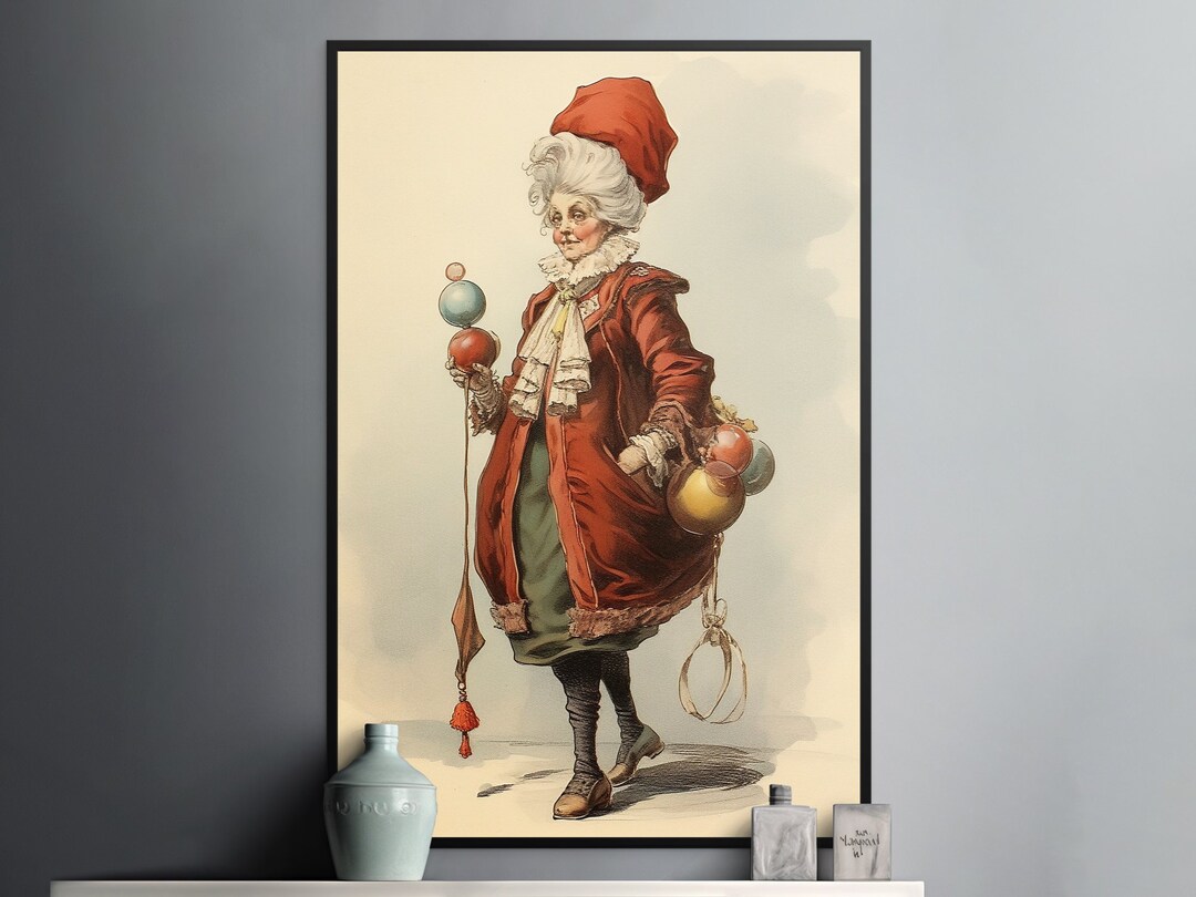 Vintage Mrs. Claus Print – Danish Golden Age Christmas Decor - Etsy