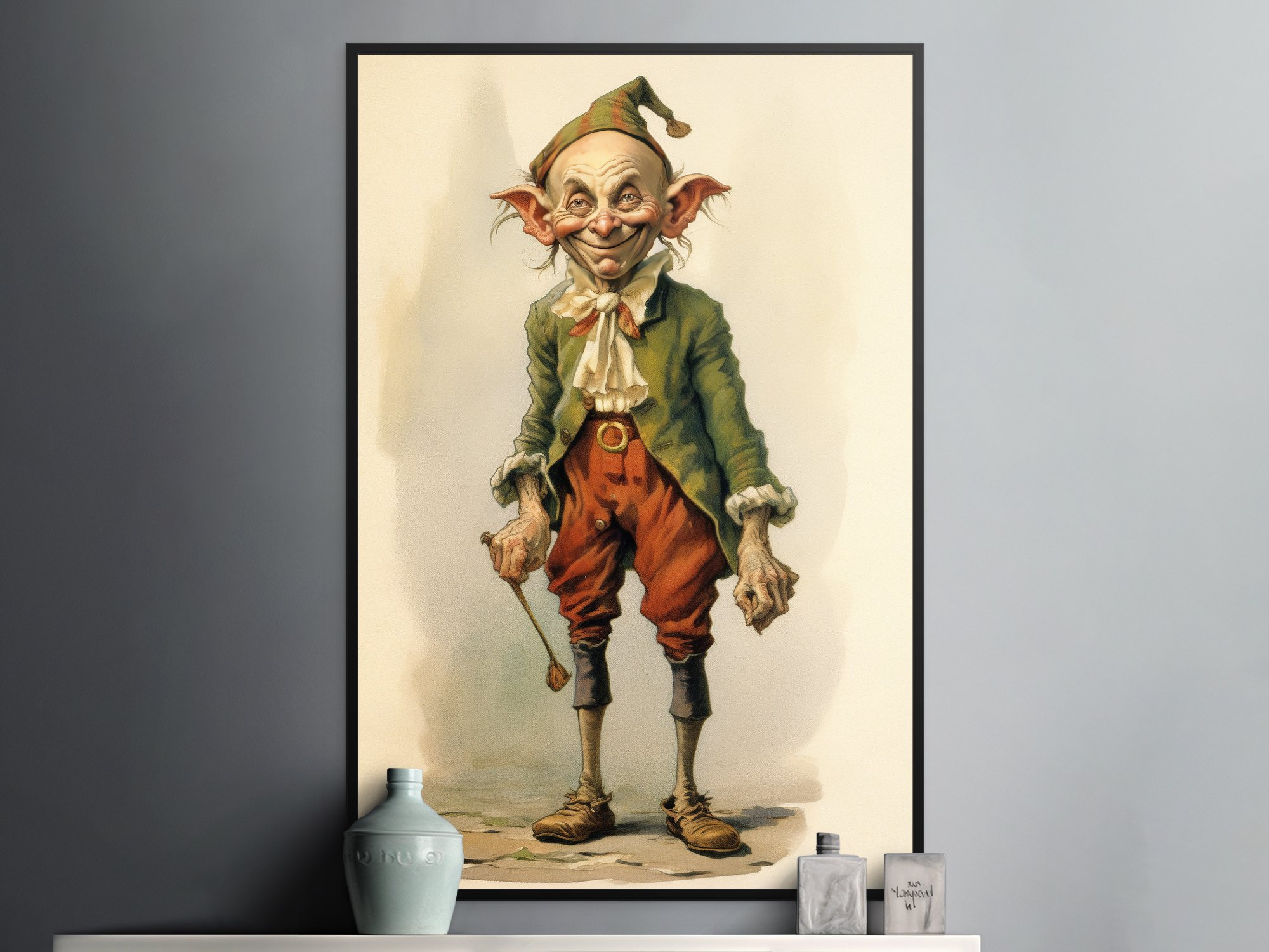 Antique Elf Illustration Print Vintage Fantasy Charm - Etsy