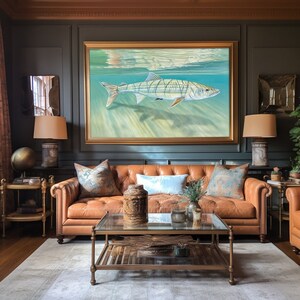 Bonefish Watercolor Painting: Coastal Fishing Art Print (digital ...