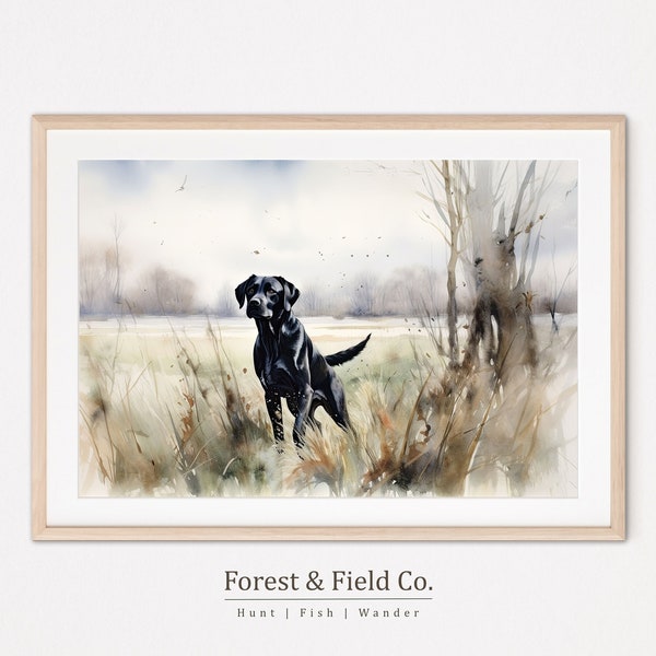 Black Lab Art Hunting - Etsy