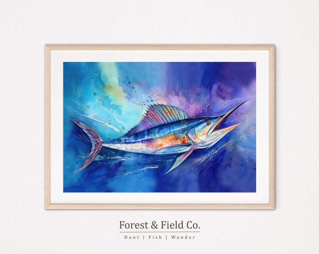 Sailfish Symphony Wall Art - Printable Digital Download for Fishing ...