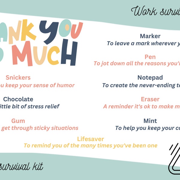 Work Survival Kit - Etsy