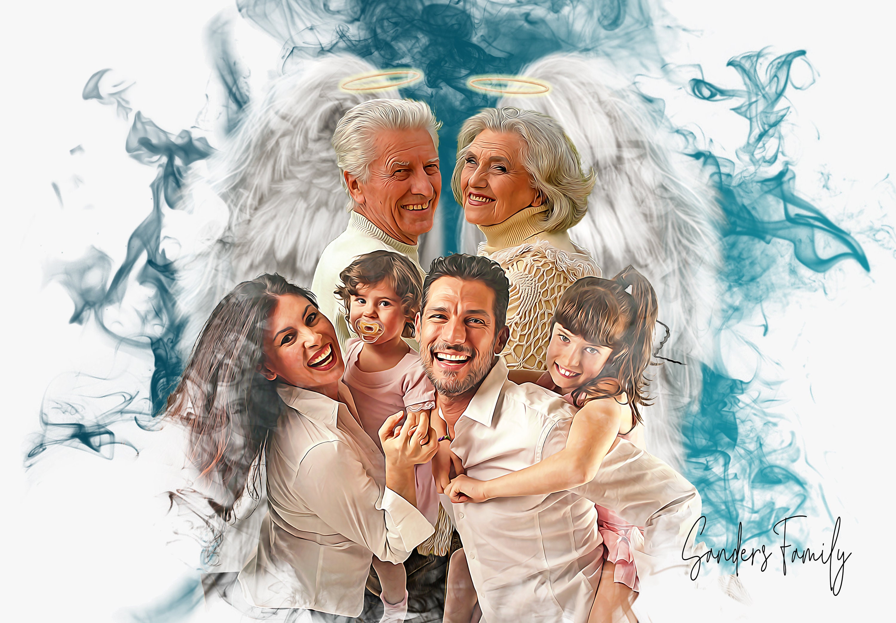 Custom Memorial Photo With Loved One Added | Digital Remembrance ...