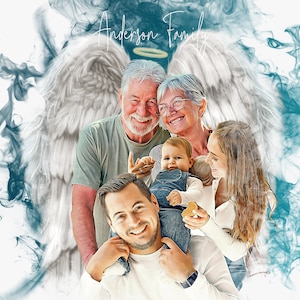Custom Memorial Photo With Loved One Added | Digital Remembrance ...