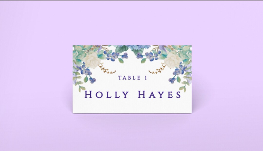 Wedding Place Card Template Printable Wedding Name Card - Etsy