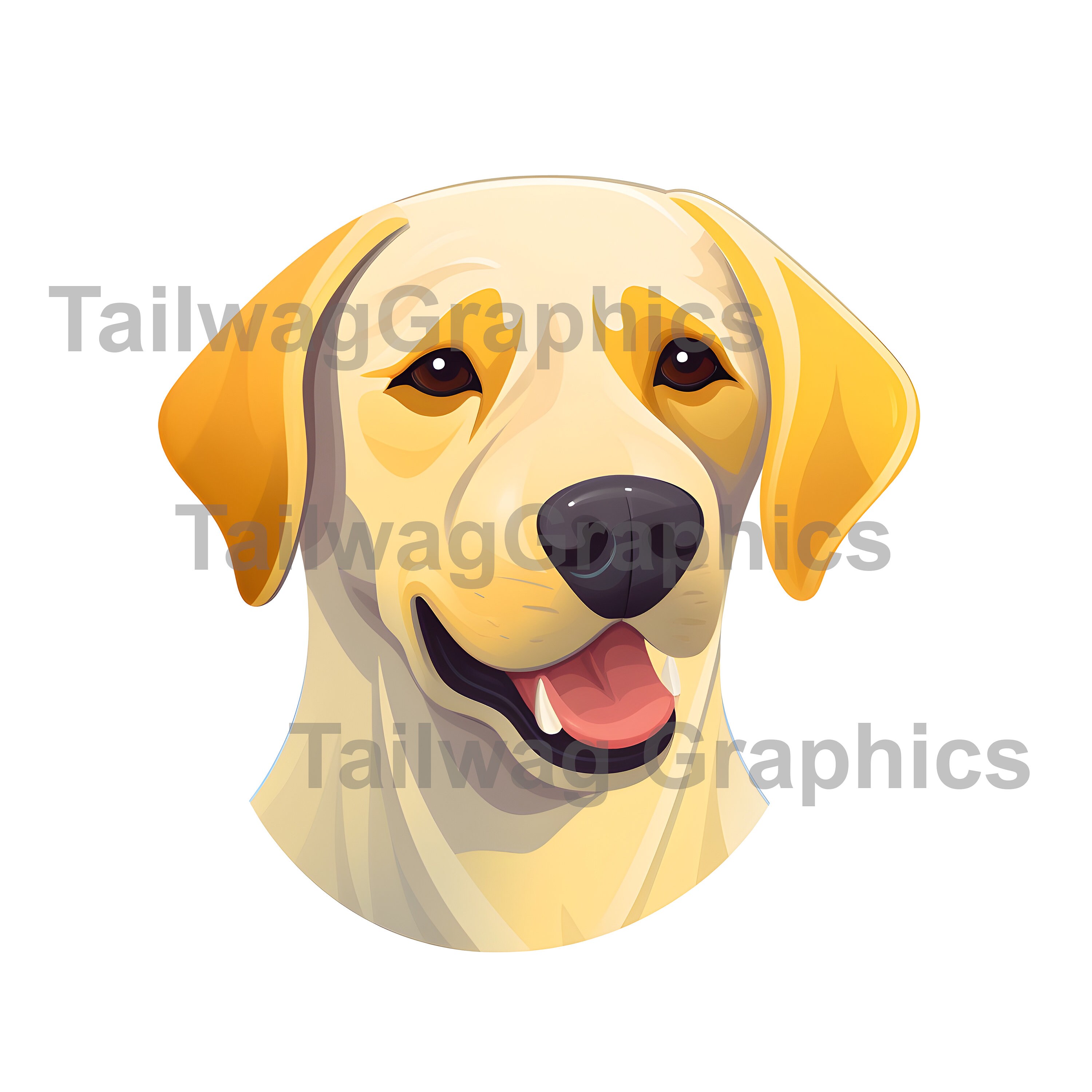 Yellow Lab SVG Art Clipart PNG Cartoon Art Files Digital - Etsy