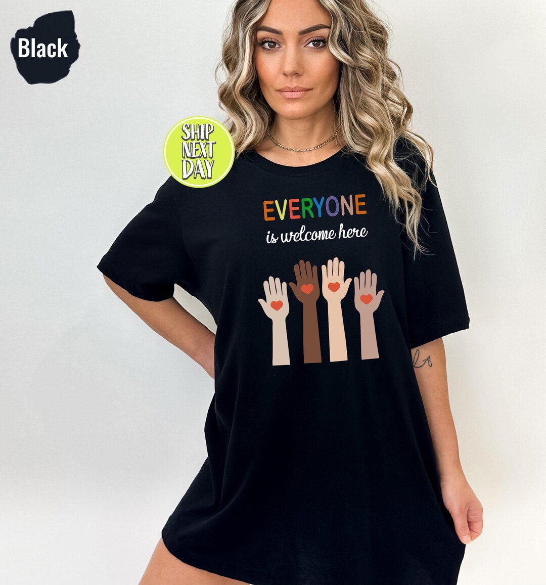 Everyone is Welcome Tshirt, Liberal Shirt, Feminist T Shirt, Inclusion ...