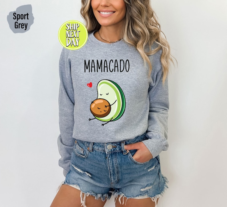 Mamacado Sweatshirt and Hoodie, Baby Announcement Shirt, New Mom Gift ...