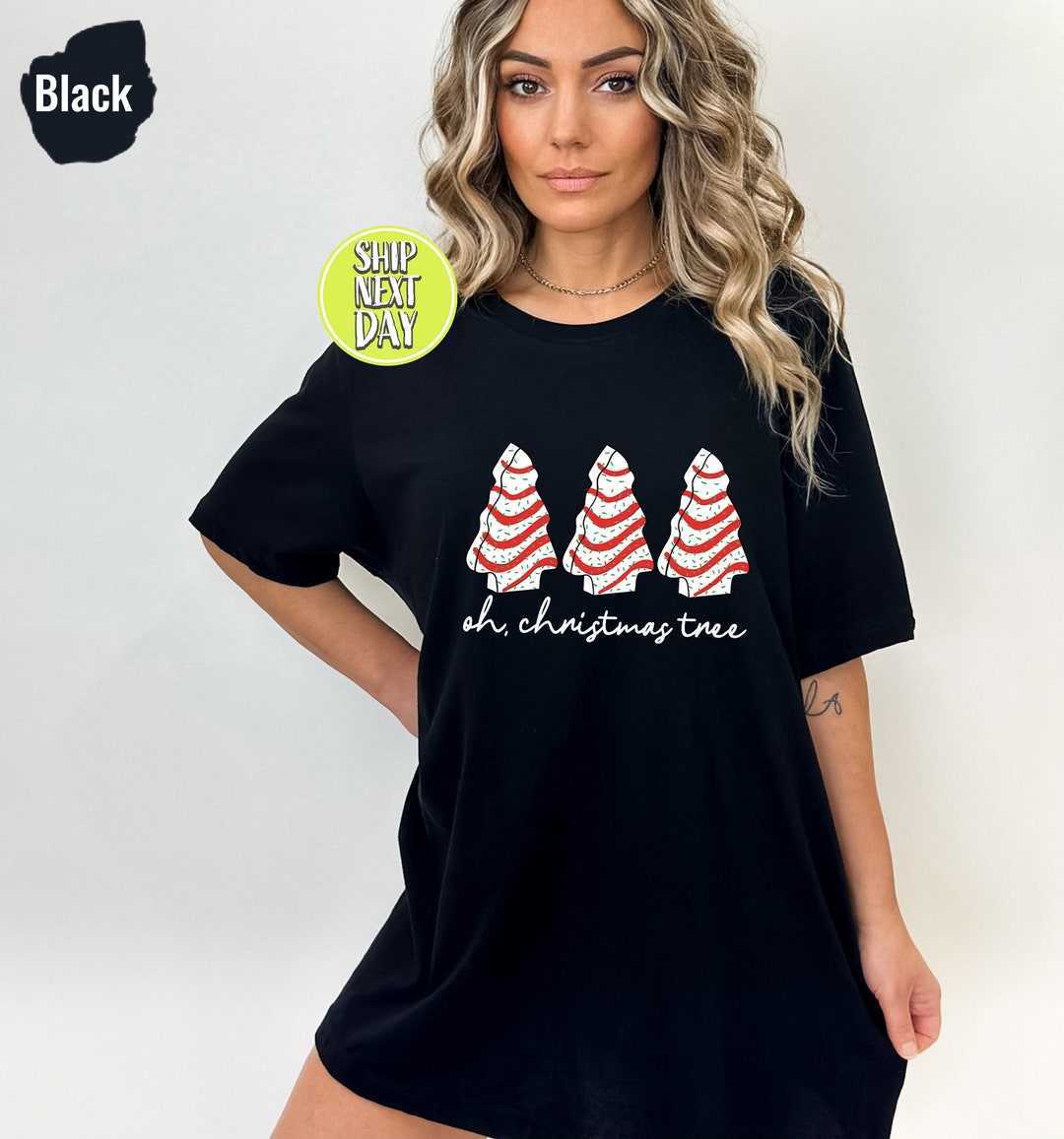 Christmas Tree Cake T-shirt, Little Debbie Holiday Cake Shirt, Oh ...