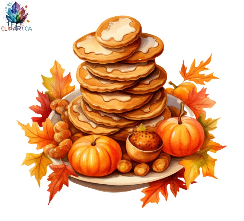 Autumn Dessert Clipart's Instant Download for Commercial Use, Autumn ...