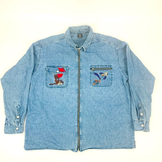 1990s Unisex WARNER BROS. Lightweight Denim Character… - Gem