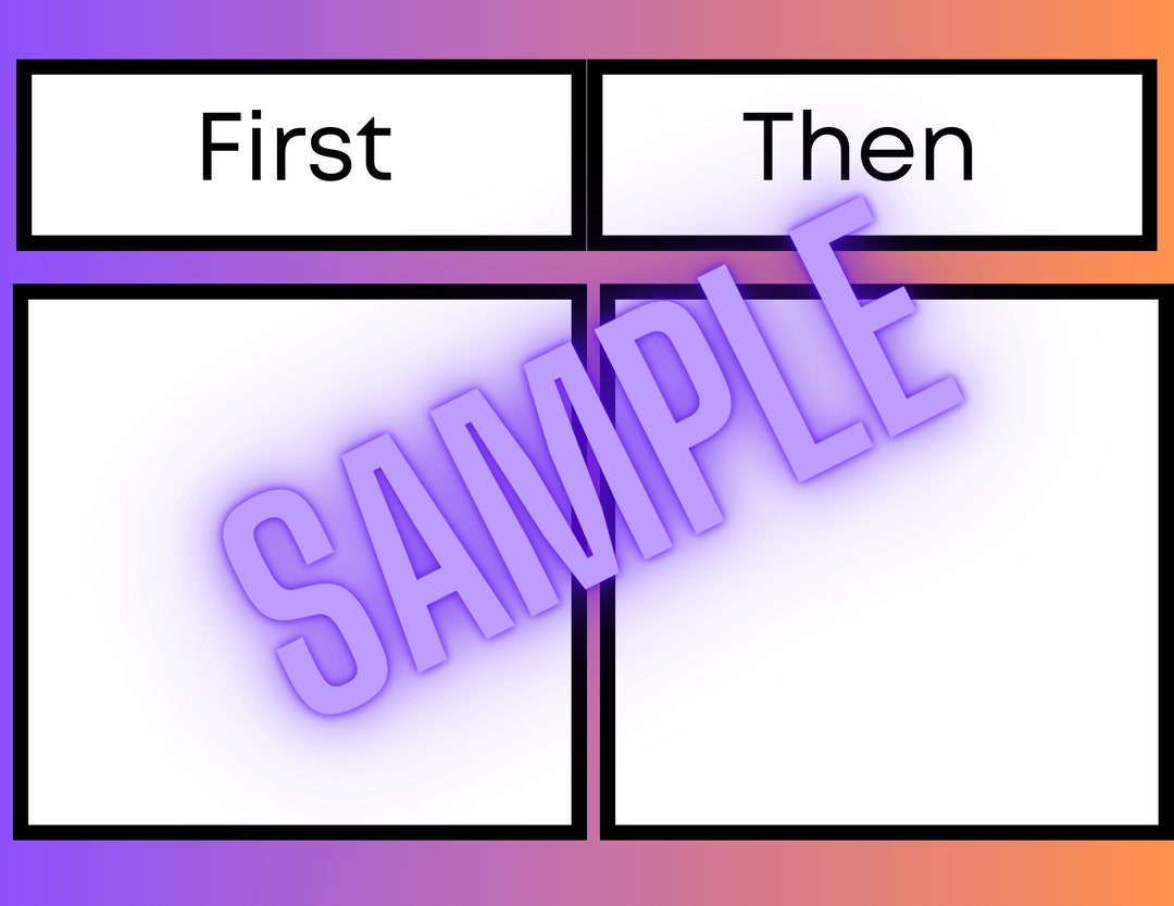 FIRST This THEN That Board ( Big and Small Picture Cards NOT Included ...