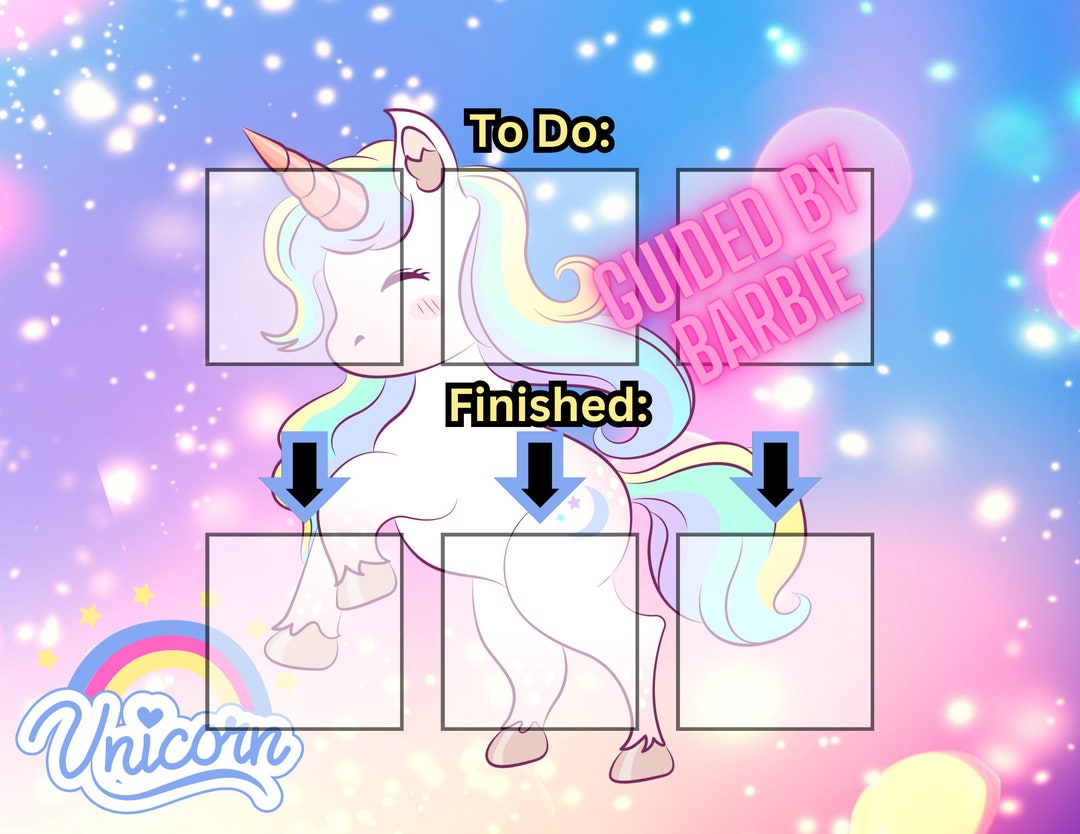 Unicorn 3-page Task Board Bundle. ( Picture Cards Not Included) - Etsy