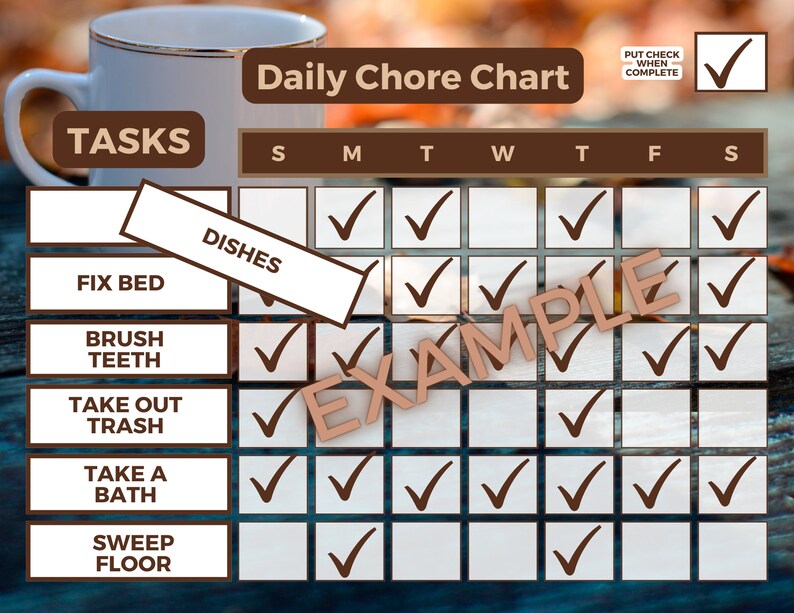 But First Coffee - Adult Chore Charts With Task Cards and Boards. - Etsy