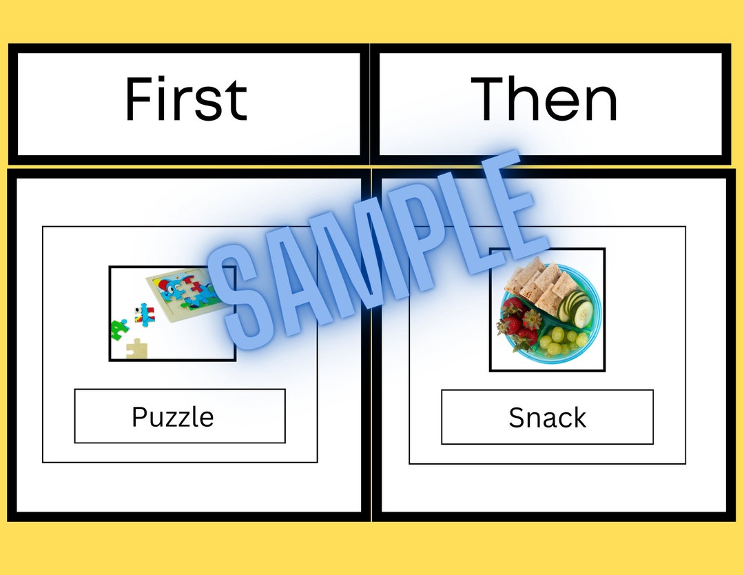 Yellow FIRST/THEN Board - Etsy
