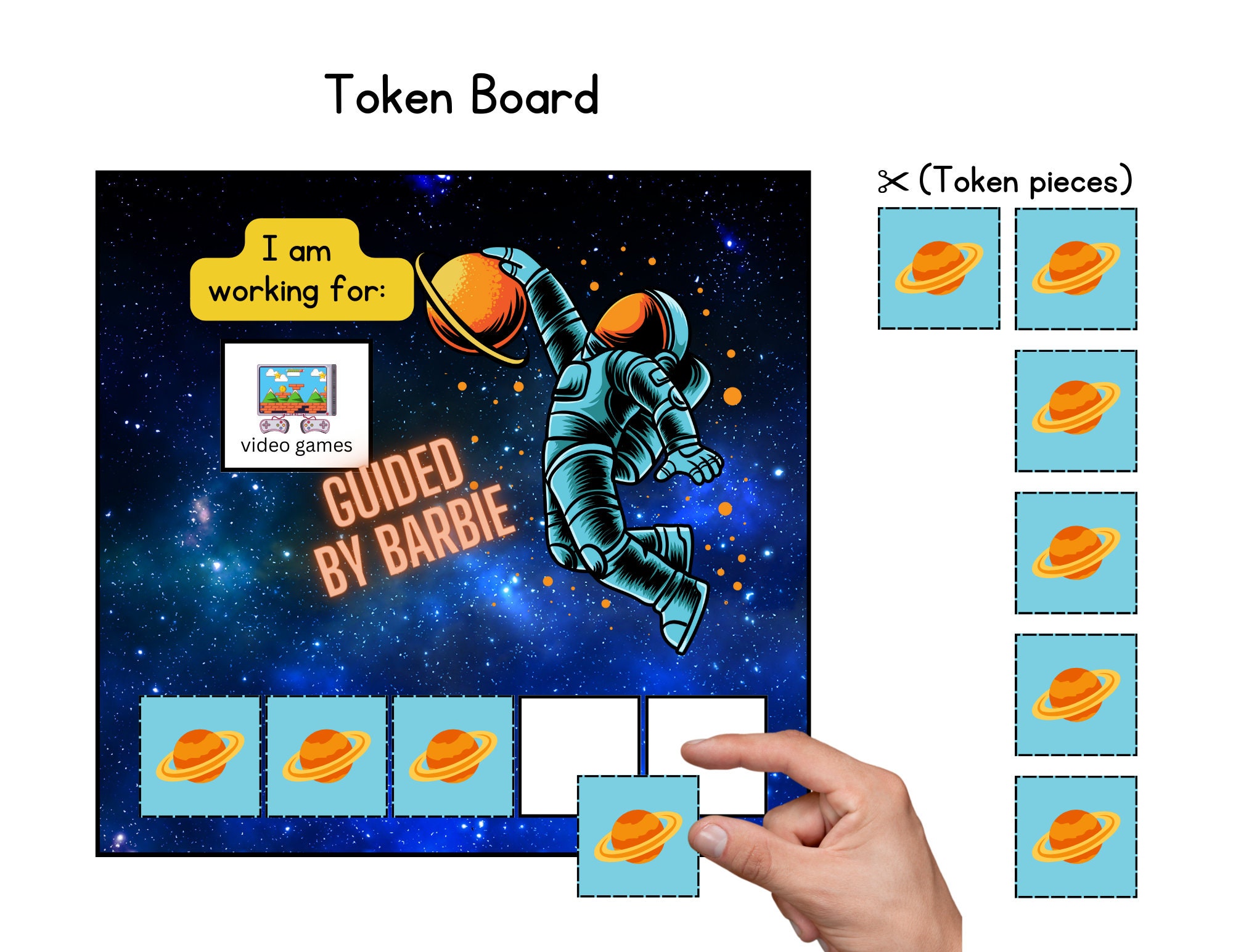 Spaceball Token Boards With Tokens and Rewards - Etsy