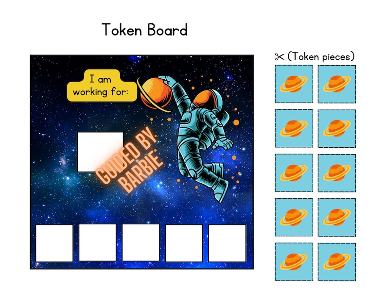 Spaceball Token Boards With Tokens and Rewards - Etsy