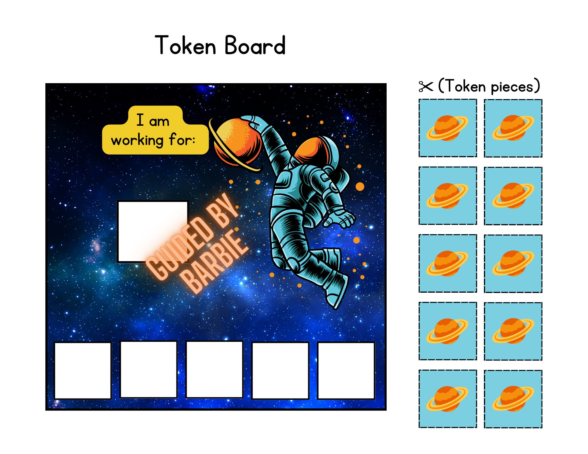 Spaceball Token Boards With Tokens and Rewards - Etsy