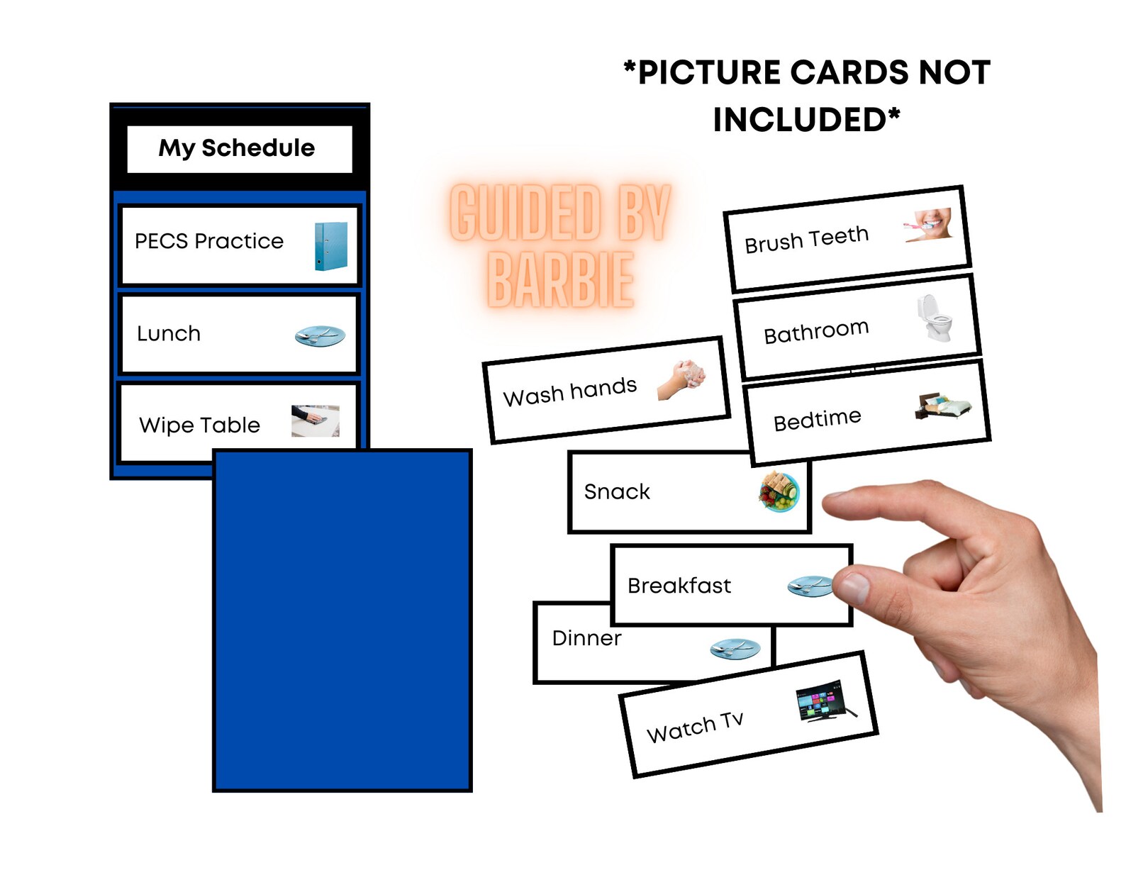 My Schedule Board for Large Visual Task Cards ( Picture Cards Not ...