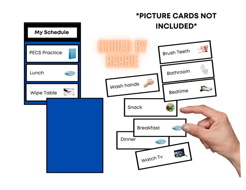 My Schedule Board for Large Visual Task Cards ( Picture Cards Not ...