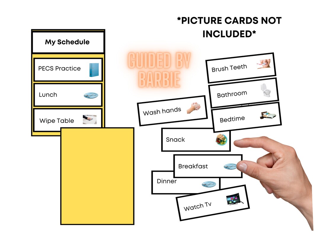 My Schedule Board- Teal ( Picture Cards Not Included) - Etsy