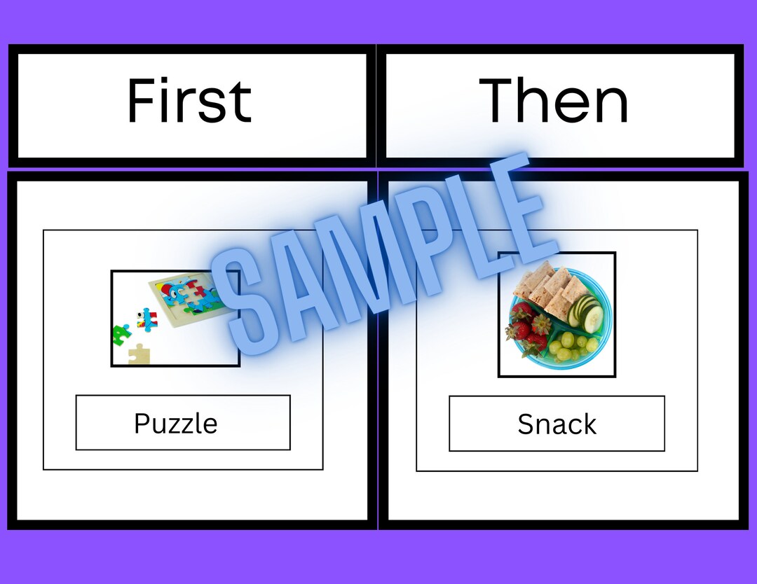 Purple FIRST/ THEN Board - Etsy