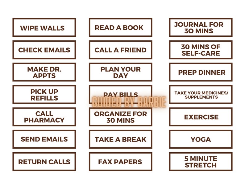Iced Coffee- Adult Chore Chart With Tasks Cards and Boards. - Etsy