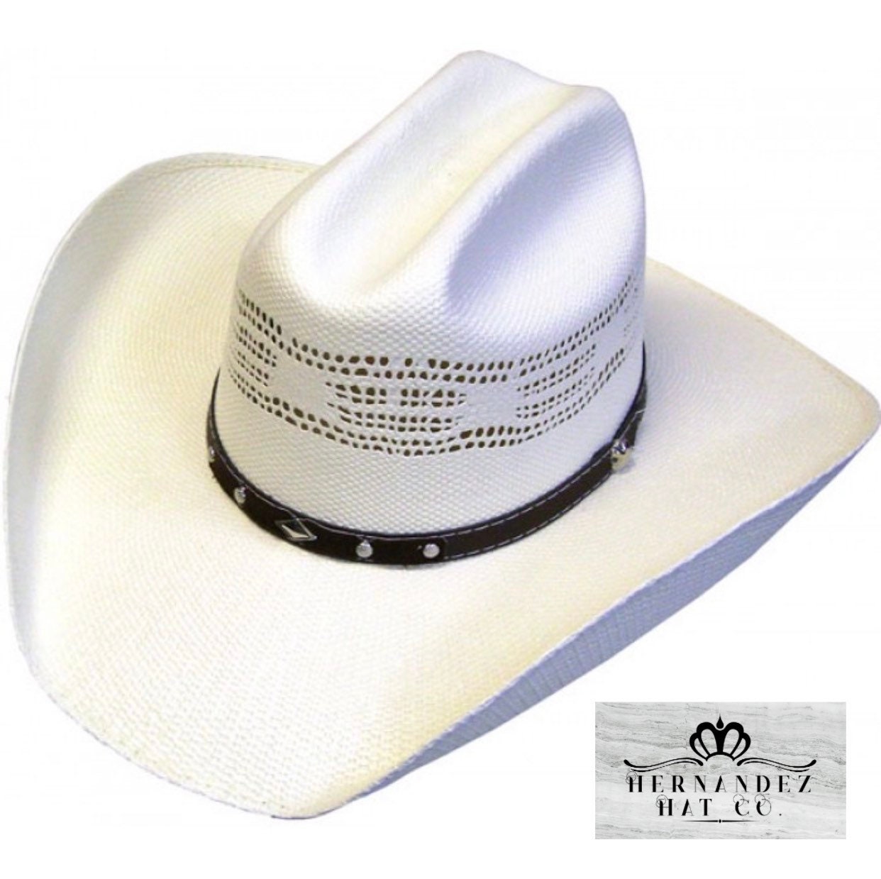 White Cowboy Hat W/premium Band Cowboy/vaquero Hat/sombrero - Etsy