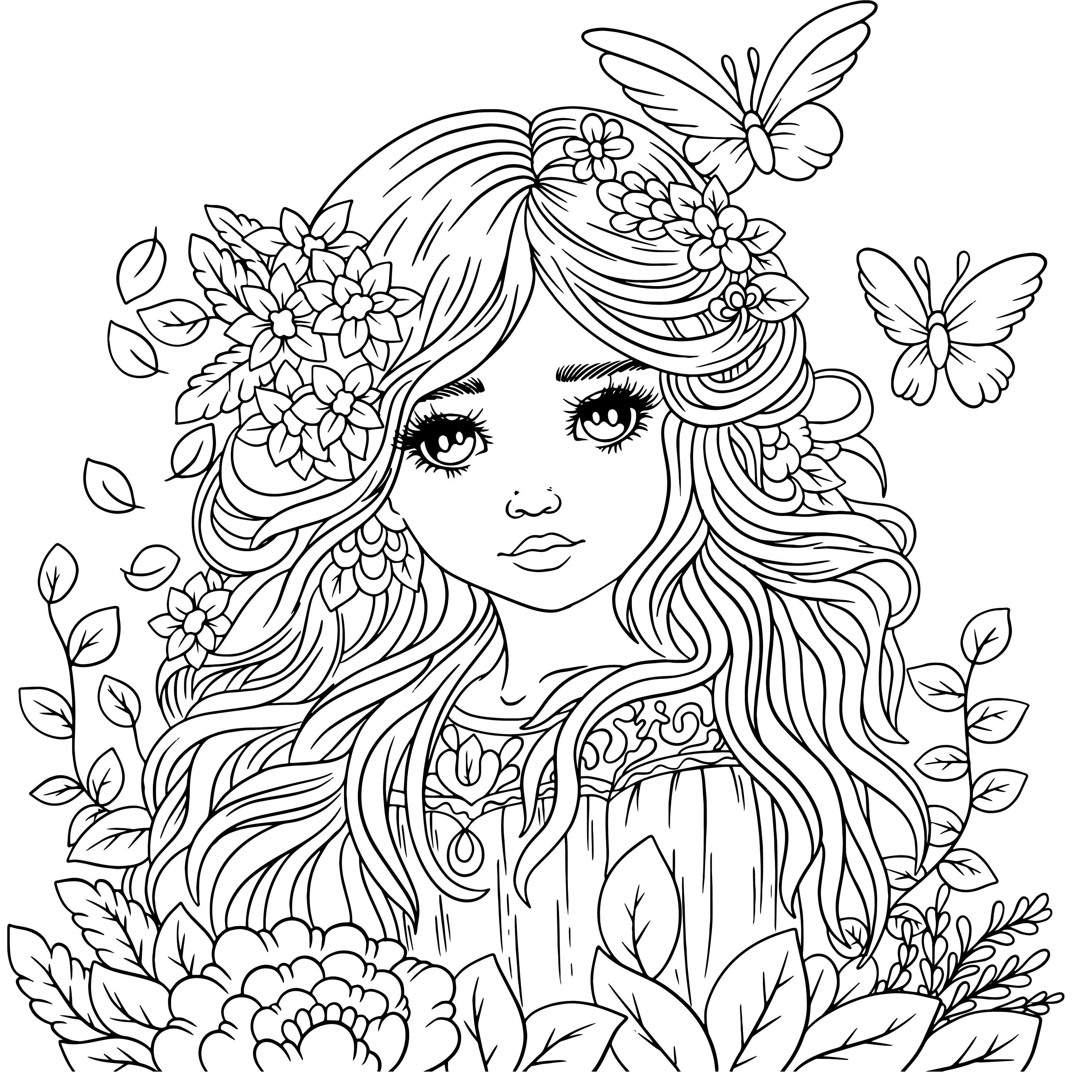 Printable Spring Fairy Coloring Pages for Adults Coloring Pages for ...
