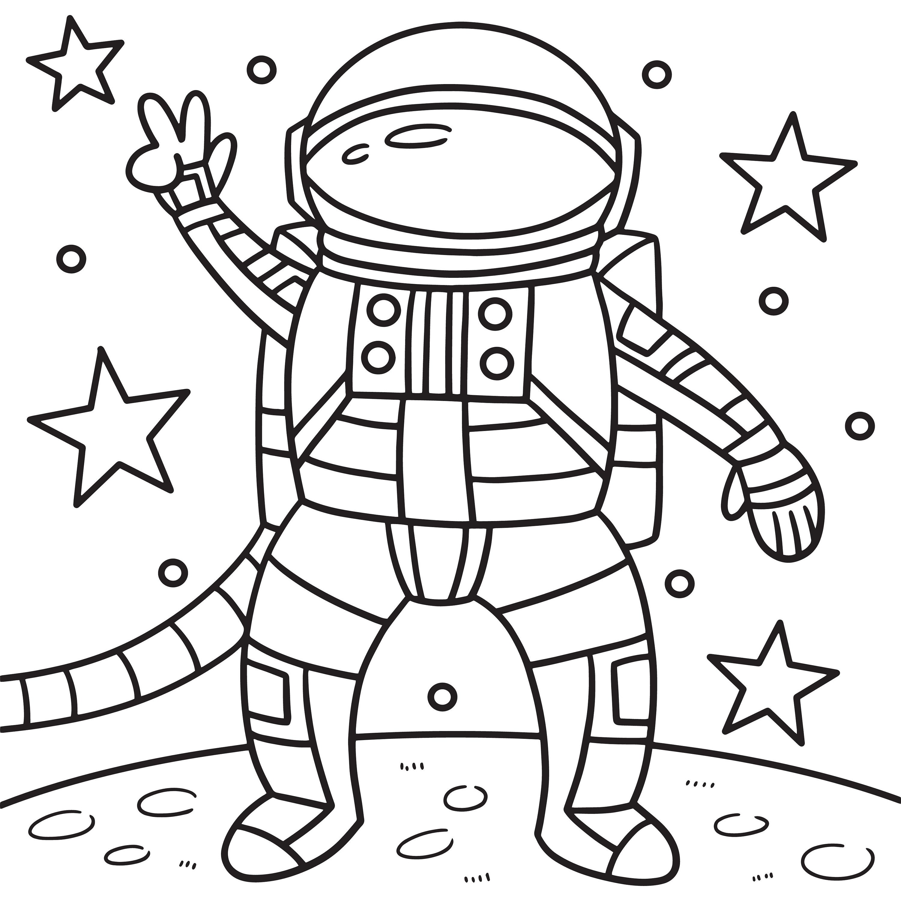 10 Printable Space & Alien Coloring Pages for Kids, Colouring Pages for ...