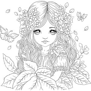 Printable Spring Fairy Coloring Pages for Adults Coloring Pages for ...