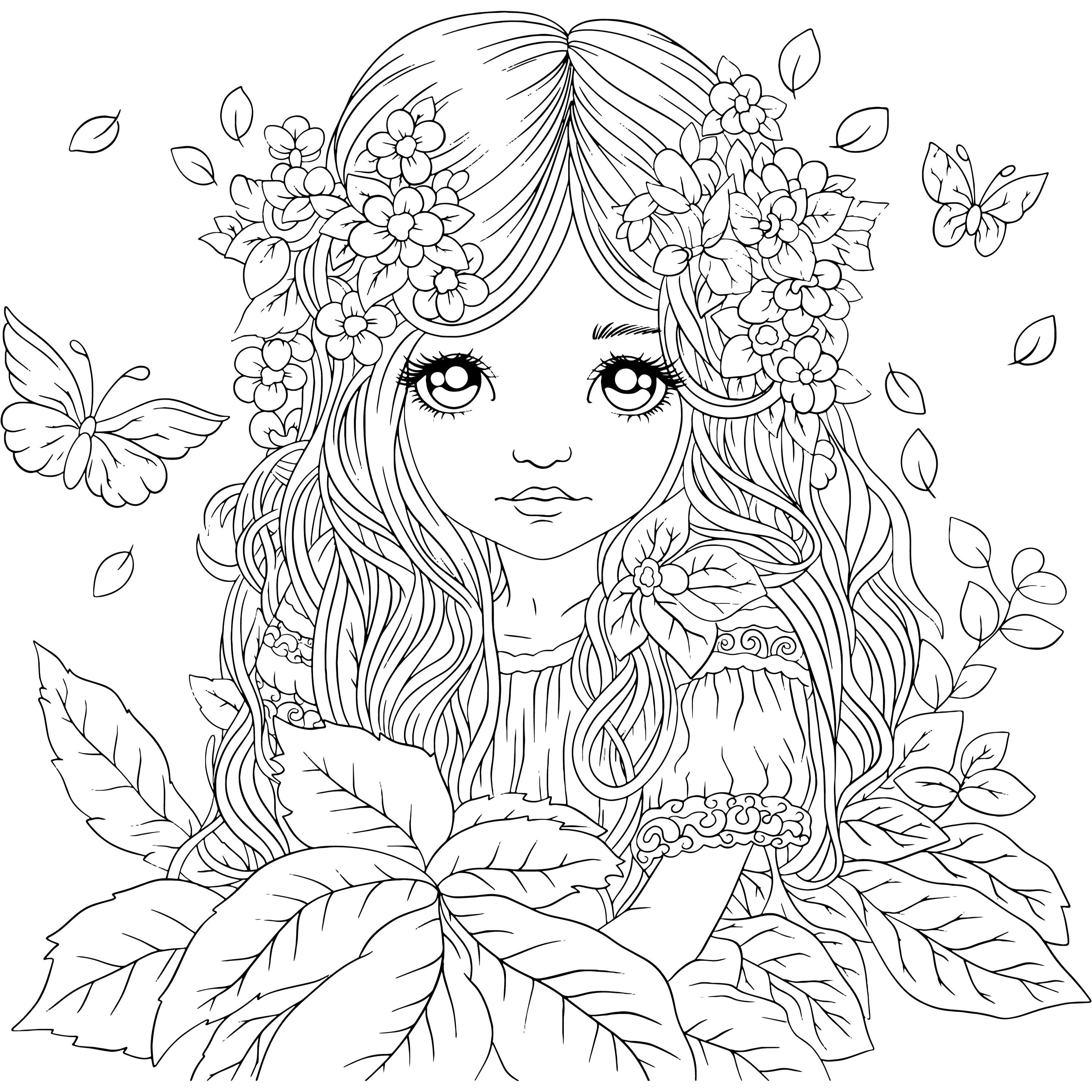 Printable Spring Fairy Coloring Pages for Adults Coloring Pages for ...