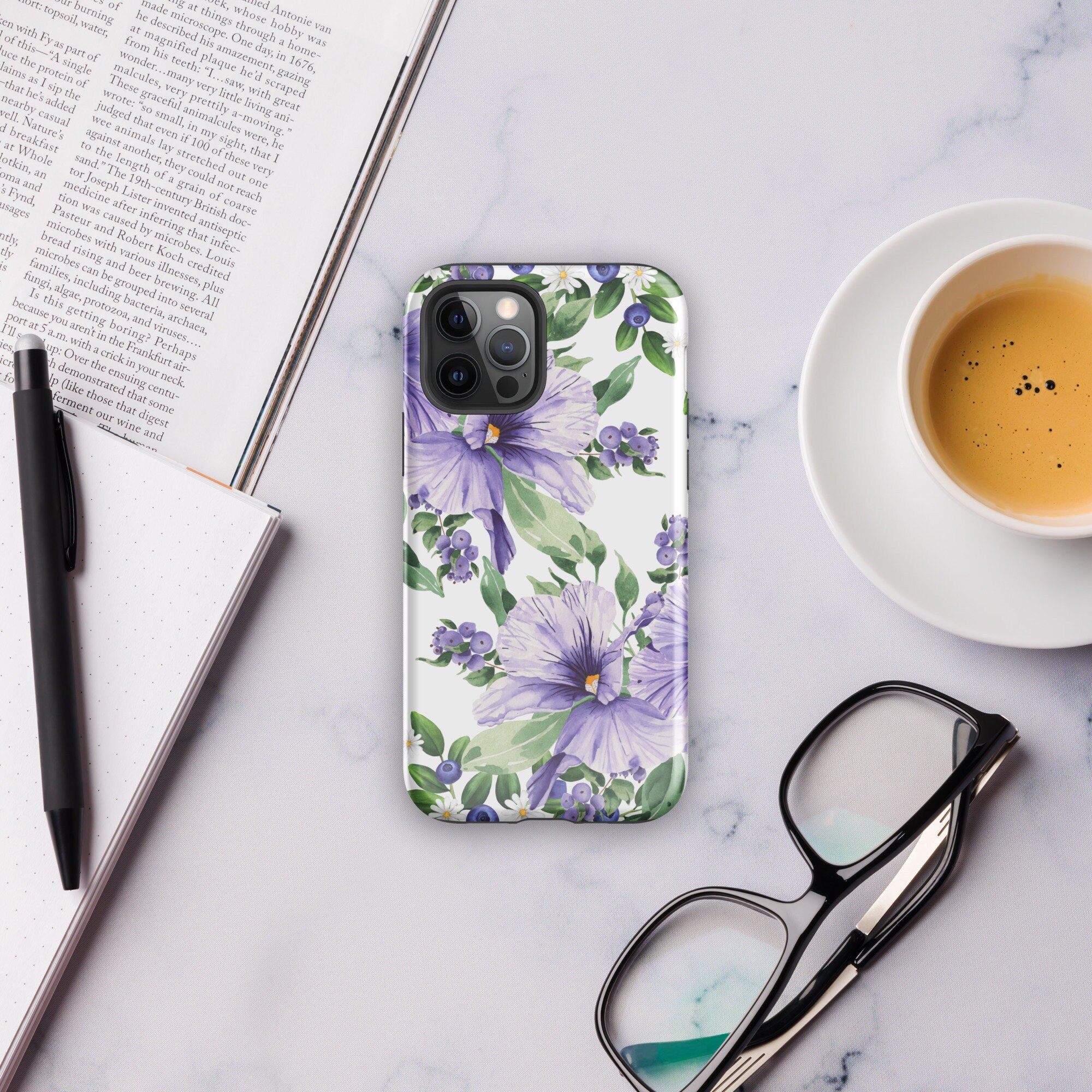 Tough Blueberry Flower Case for Iphone®, Blue Flower Phone Case - Etsy