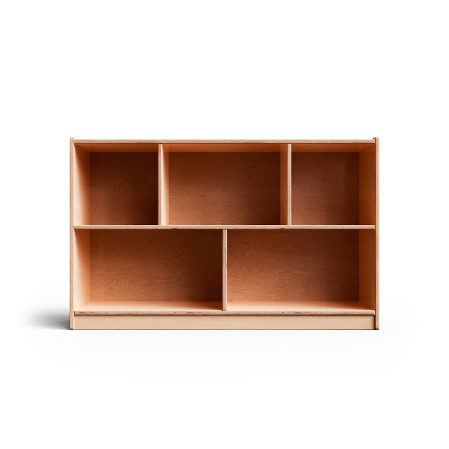 Montessori Shelf - 30x48x15 - Vertical Divider, Cubbies, Wood Backing ...