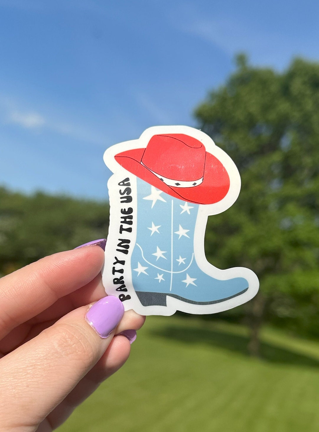 Party in the Usa Sticker,usa Sticker, Western Sticker, Boot Sticker ...