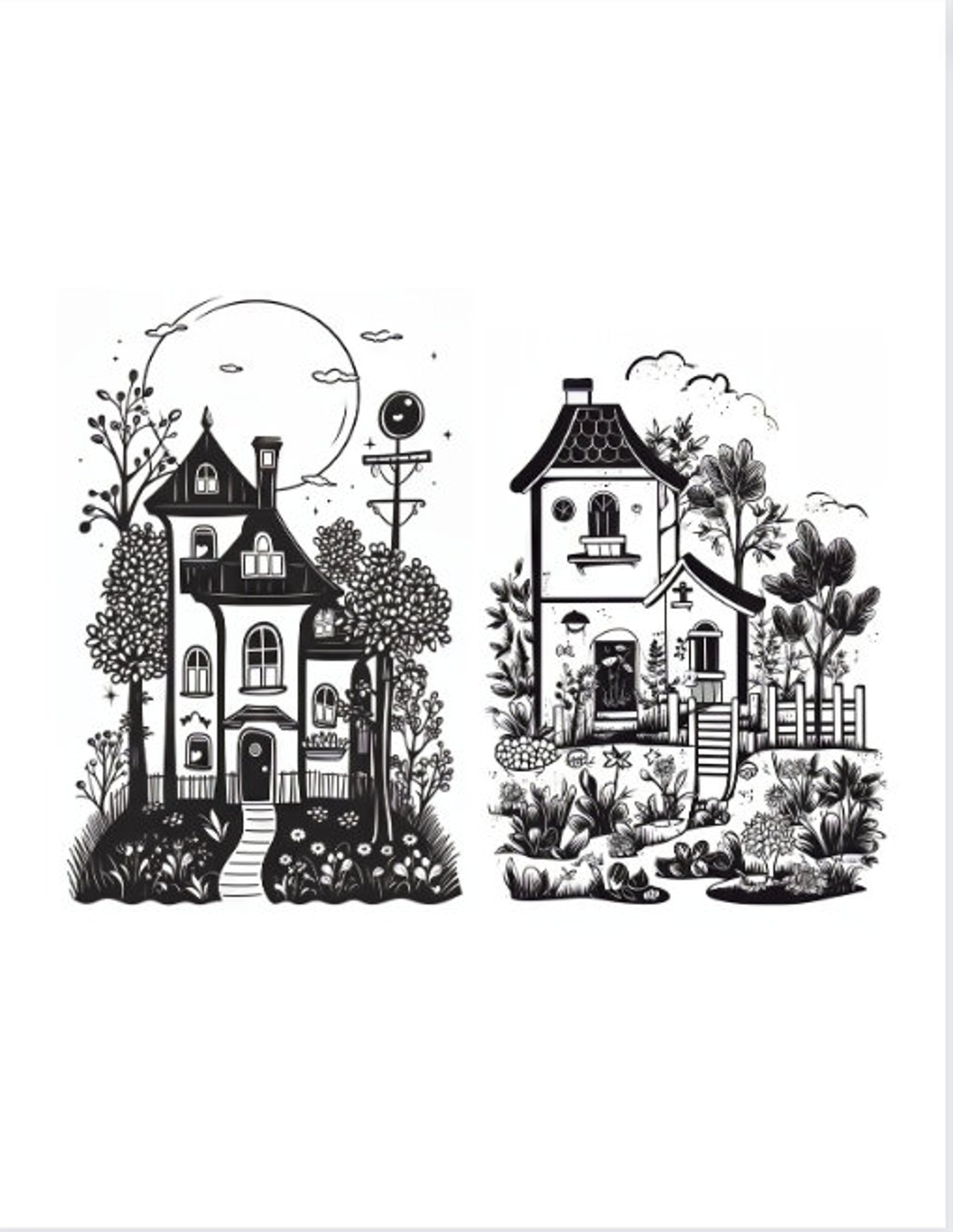 22 Page ADULT Coloring Book Building Coloring Book Printable - Etsy