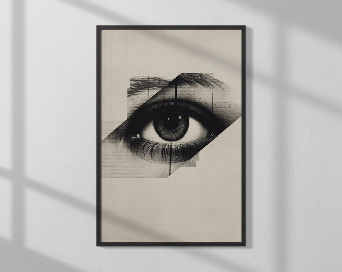 Sketched Eye | Aesthetic Print | Contemporary Wall Art | Boho Decor - Etsy