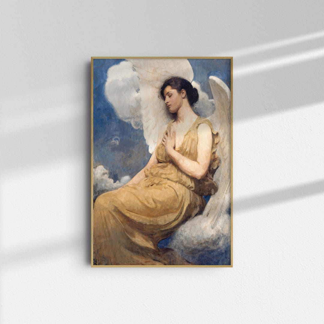 Winged Figure by Abbott Handerson Thayer (1889): Fine Art Print, 100% ...