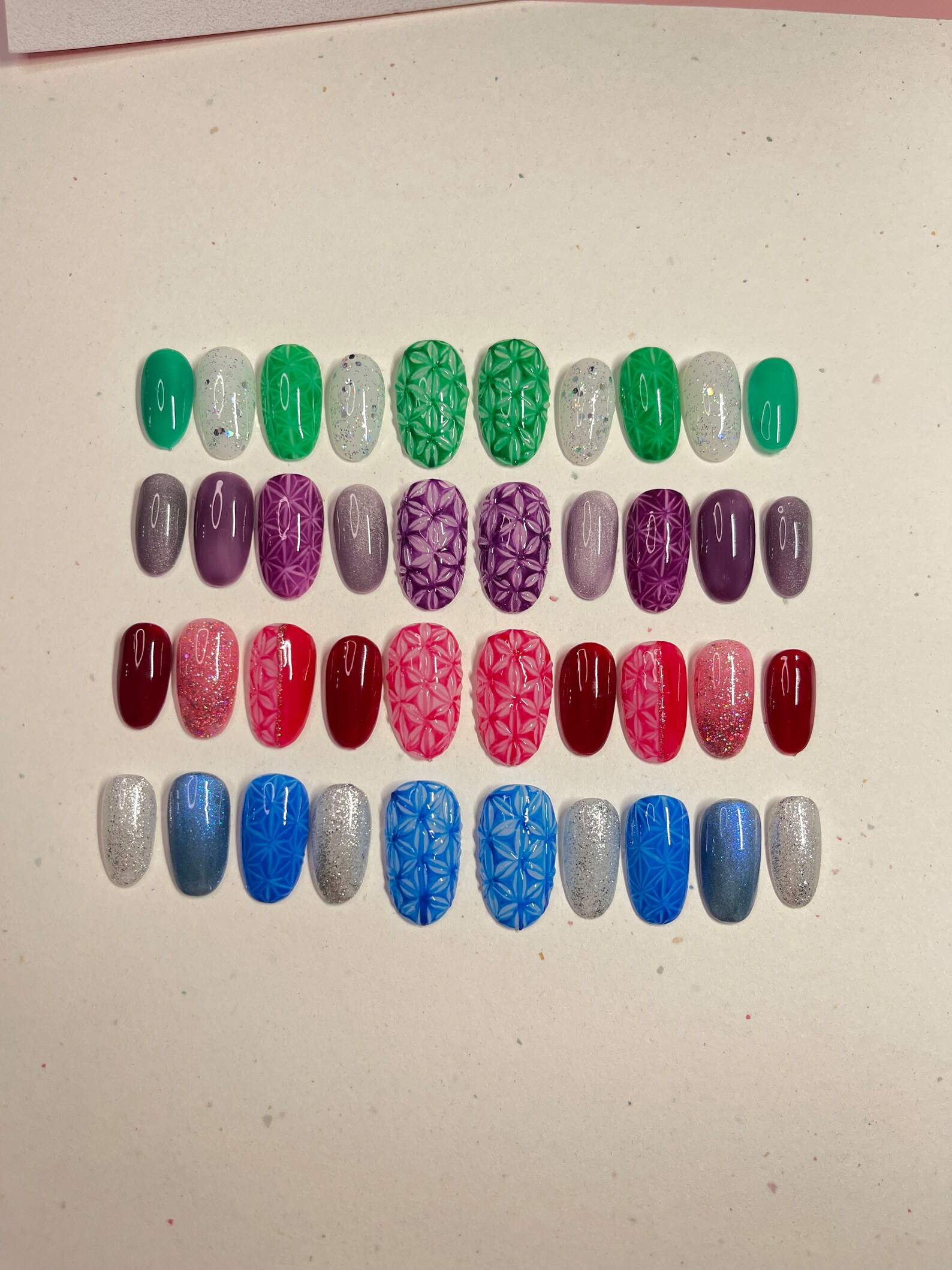 Edo Kiriko Nail Handpainted Nails Summer Nails Cut Glass Nails Japanese ...
